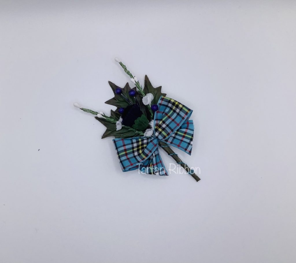Artificial Buttonholes Thomson Tartan Bow x 10 – Tartan Ribbon